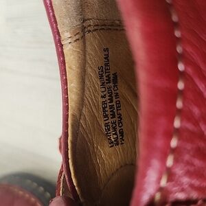 Born | Shoes | Born Red Leather Mary Janes Buckle Closure Floral Cutout ...